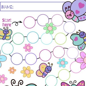 Spring Butterfly Reward Chart, Printable Sticker Chart, Spring ...