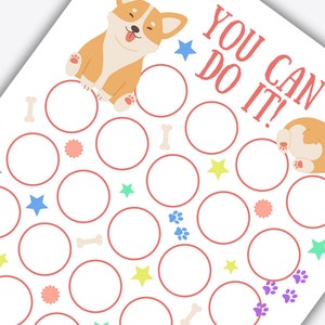 Corgi Kids Reward Chart: Potty Training, Chores (printable) - Etsy