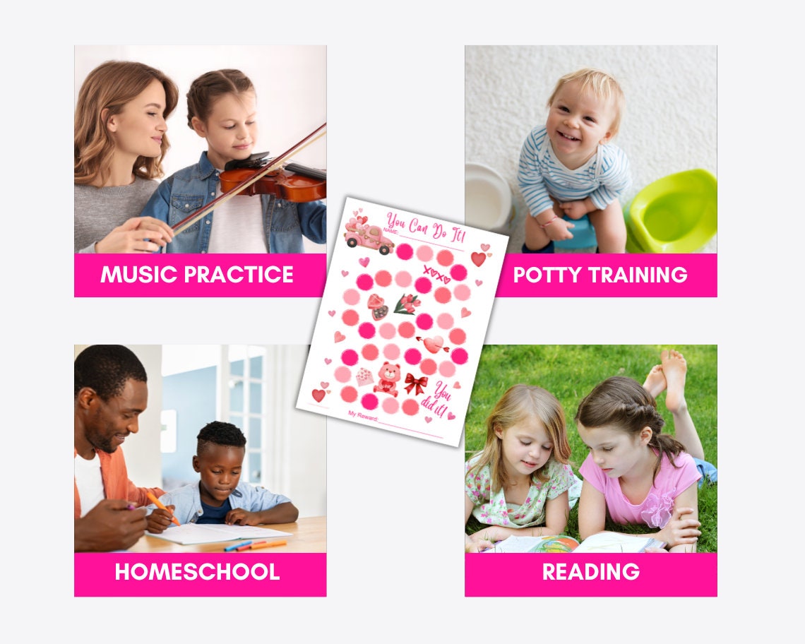 Valentine Reward Chart Printable Heart Reward Chart Reward - Etsy