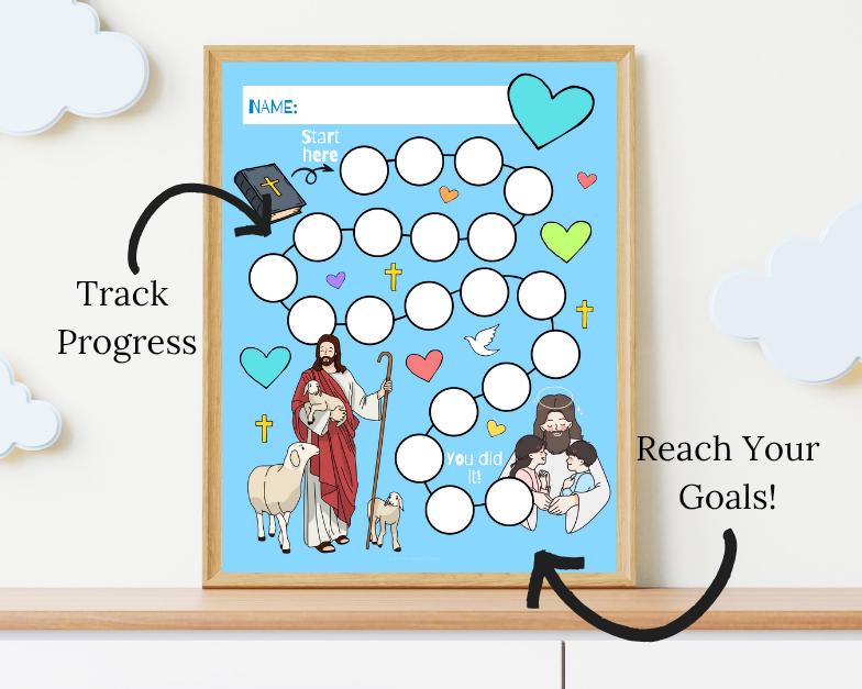 Jesus Reward Chart: Bible Theme, Kids Habit Tracker (printable) - Etsy