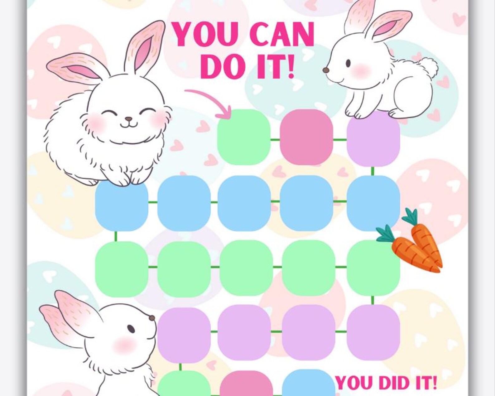 Printable Bunny Reward Chart, Bunny Behavior Chart for Girls, Bunny ...