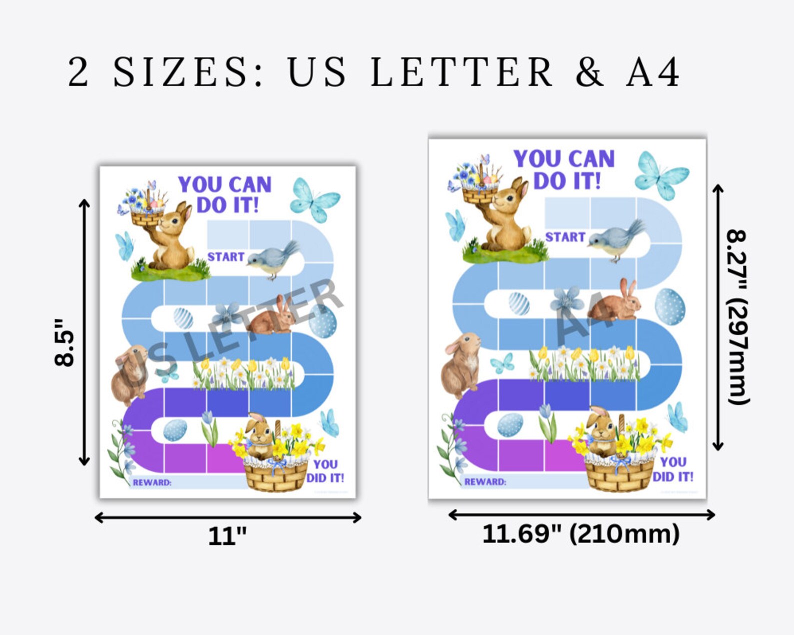 Easter Reward Chart Printable, Potty Training Chart, Behavior Chart ...