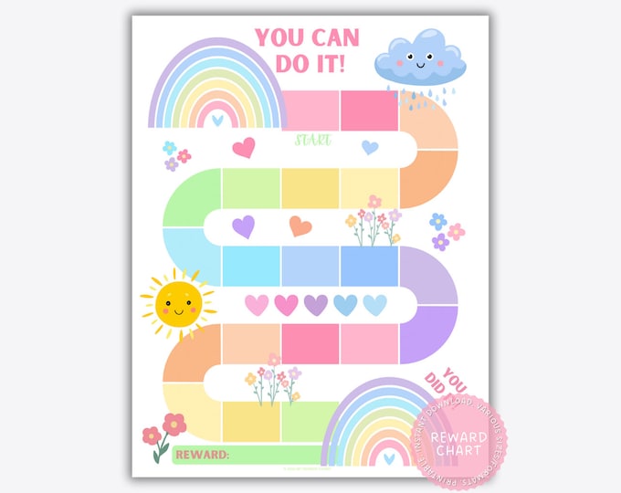 Potty Training Reward Chart Printable, Girl Potty Chart, Butterflies ...