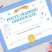 Potty Training Certificate, Toilet Training Diploma, Potty Training ...