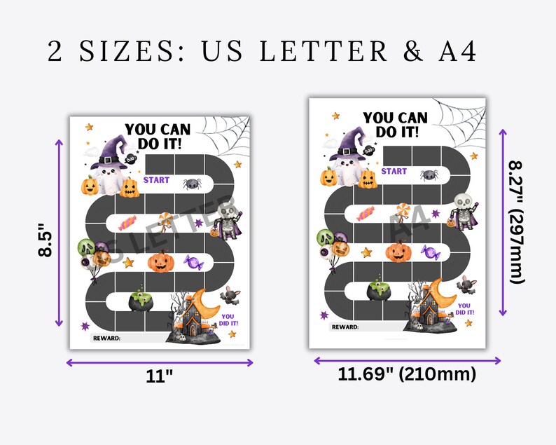 Halloween Reward Chart: Kids Fall Habit Tracker (printable PDF) - Etsy