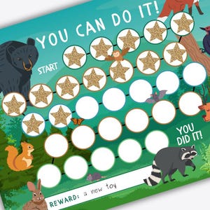 Woodland Animal Reward Chart for Children, Preschool Classroom Forest ...
