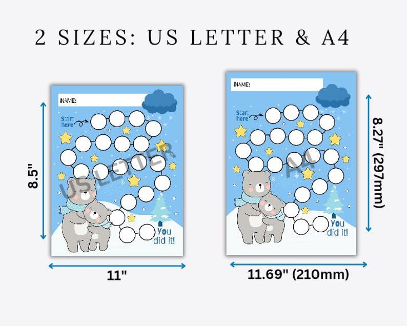 Winter Children's Reward Chart: Goal Tracker, Sticker Chart (PDF, PNG ...