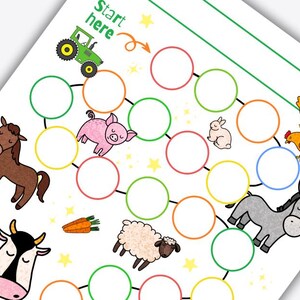 Farm Animal Potty Chart, Barnyard Reward Sticker Chart, Toddler Habit ...