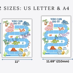 Printable Dinosaur Reward Chart for Kids, Kids Reward Chart, Behavior ...