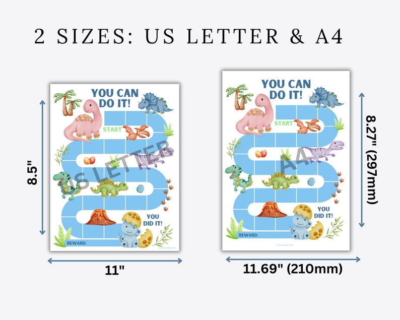 Printable Dinosaur Reward Chart for Kids, Kids Reward Chart, Behavior ...