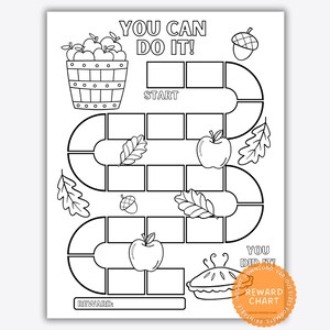 Printable Halloween Reward Chart Coloring Pages, Kids Fall Reward Chart ...