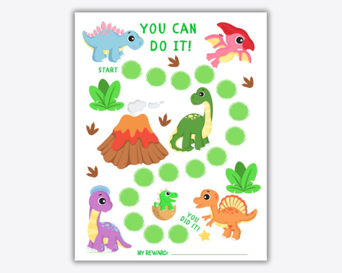 Dinosaur Reward Charts Reward Chart Bundle Dino Potty Chart - Etsy