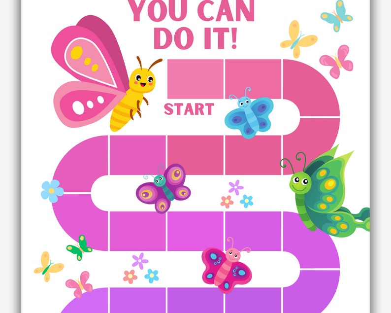 Butterfly Reward Chart Printable, Girls Sticker Chart, Spring Reward ...