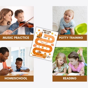 Fall Pumpkin Latte Reward Chart Printable for Kids, Autumn Sticker ...