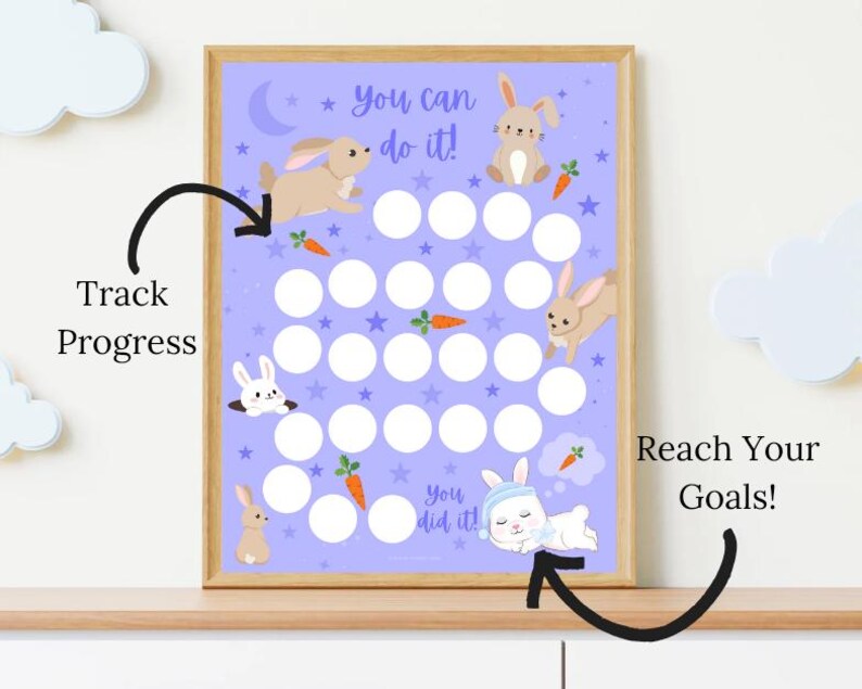 Bunny Sleep Training Reward Chart: Toddler Bedtime Routine (printable ...