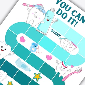 Reward Chart, Brush Your Teeth Reward Chart, Kids Reward Chart, Teeth ...