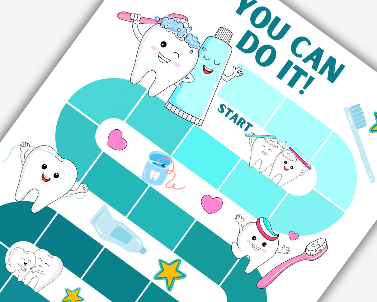 Reward Chart, Brush Your Teeth Reward Chart, Kids Reward Chart, Teeth ...