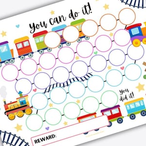 Train Reward Chart, Train Sticker Chart, Reward Chart Kids, Behavior ...
