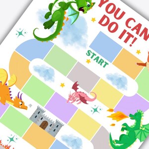Dragon Reward Chart, Sticker Chart, Behavior Chart, Potty Training ...