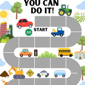 Car-themed Potty Training Reward Chart: Toddler Behavior Tracker (PDF ...