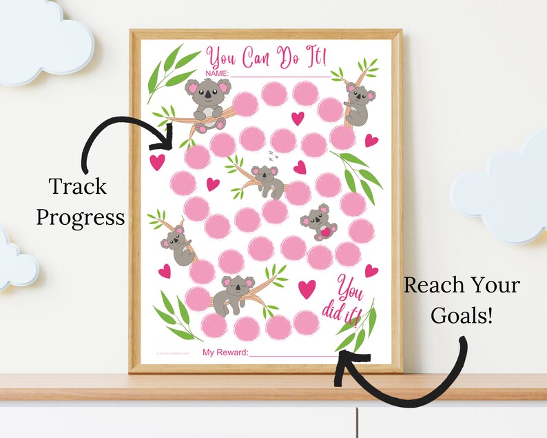Printable Koala Reward Chart Animal Reward Chart Potty - Etsy