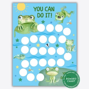 Frog Printable Reward Chart: Potty Training, Behavior (PDF) - Etsy