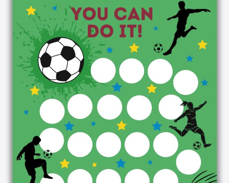 Soccer Reward Chart, Soccer Sticker Chart, Sports Reward Chart ...