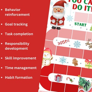 Christmas Santa Reward Chart: Kids Potty Training (printable PDF) - Etsy