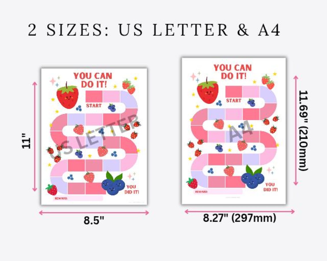 Berry Reward Chart, Strawberry Sticker Chart Kids, Fruit Behavior Chart ...