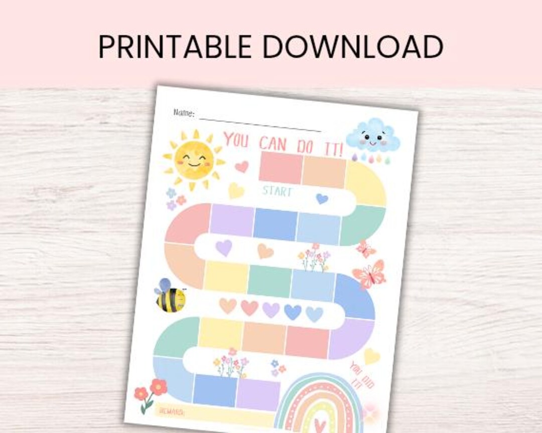 Spring Rainbow Reward Chart Printable for Kids | Behavior Chart ...