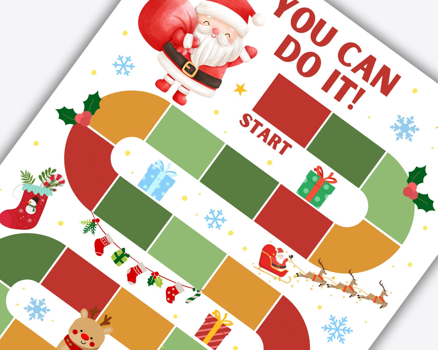 Christmas Reward Chart: Santa Sticker Chart for Kids (printable) - Etsy