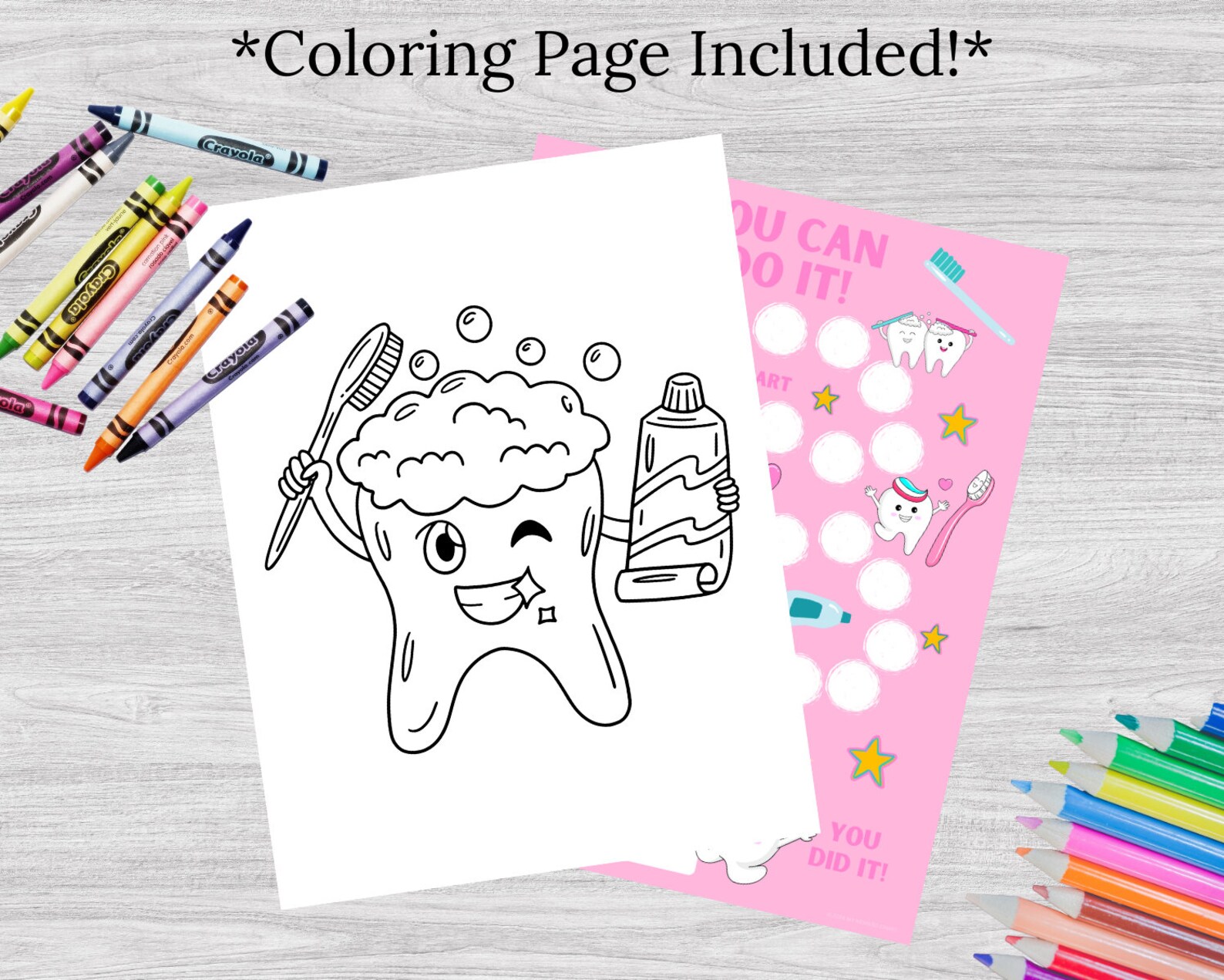 Brush Your Teeth Reward Chart Printable, Kids Reward Chart, Habit ...