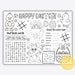 Easter Activity Placemat: Spring Coloring Page for Kids (PDF) - Etsy
