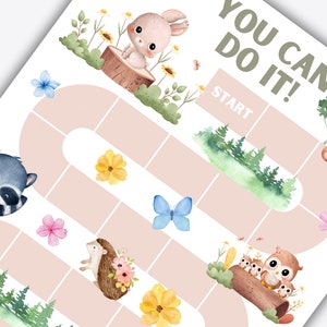 Spring Reward Chart, Kids Reward Chart Printable, Woodland Theme, Potty ...