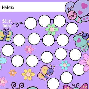 Butterfly Reward Sticker Chart, Toddler Reward Chart, Printable Potty ...