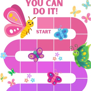 Butterfly Reward Chart Printable, Girls Sticker Chart, Spring Reward ...