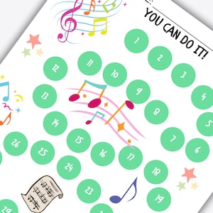 Printable Music Reward Chart, Music Practice, Violin Practice Chart ...