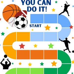 Sports Reward Chart Printable Kids Reward Chart, Boys Behavior Chart ...