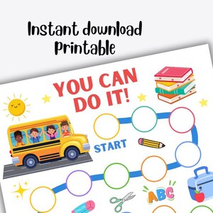 Back to School Reward Chart: Printable Behavior Tracker (PDF Download ...