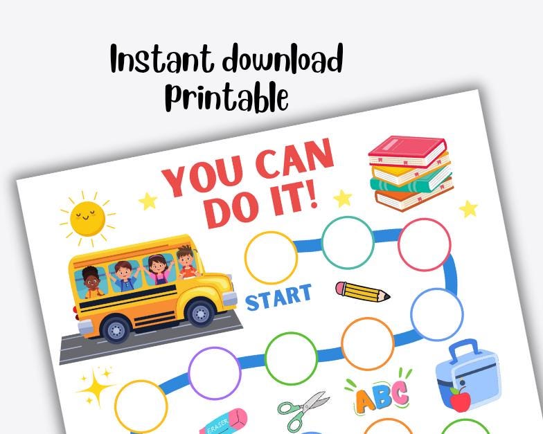 Back to School Reward Chart: Printable Behavior Tracker (PDF Download ...