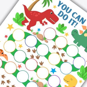 Dinosaur Reward Chart: Toddler Behavior & Potty Training (PDF) - Etsy