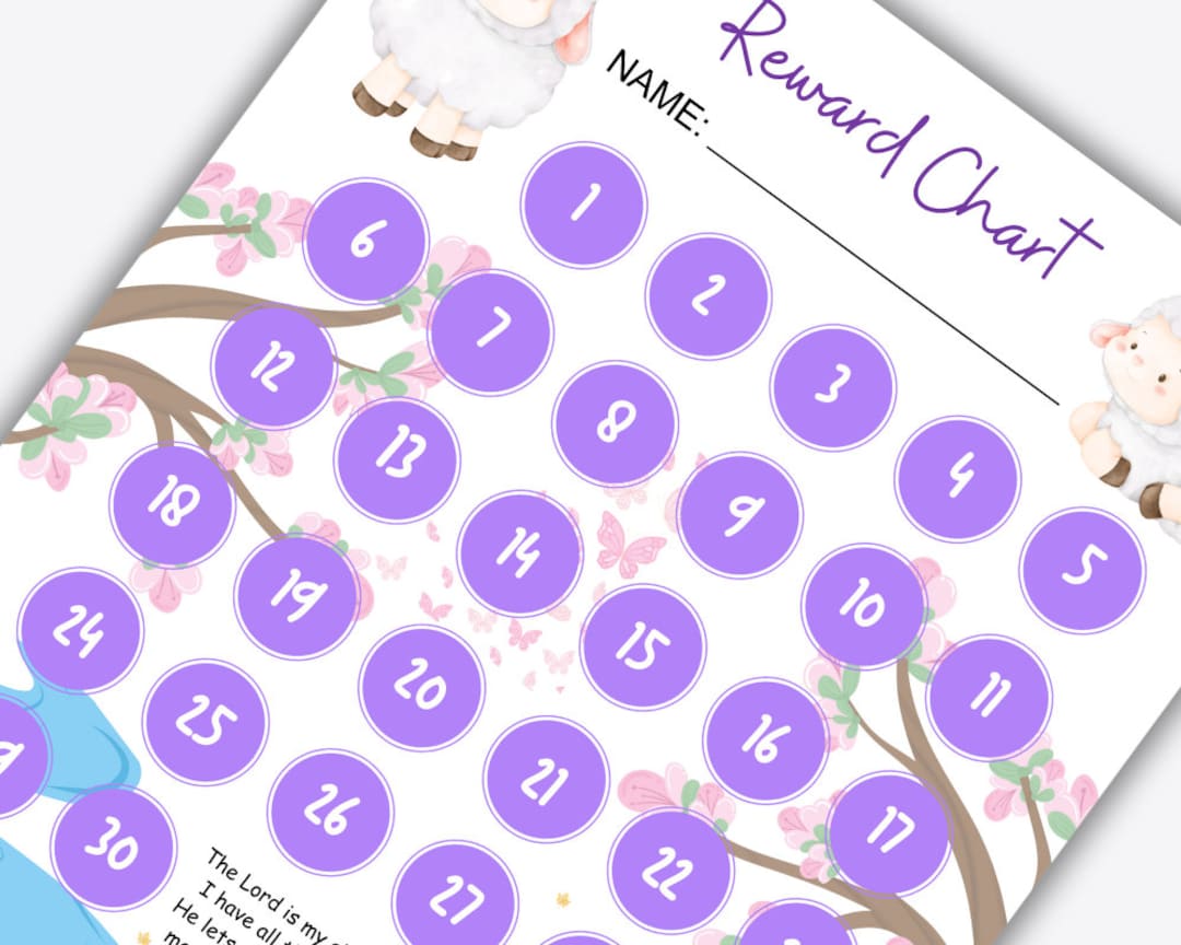 Psalm 23 Reward Chart Bible Reward Chart Christian Behavior - Etsy Canada