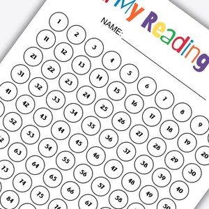 Kids Printable Reading Chart, Rainbow Reading Reward Chart, Kids Reward ...