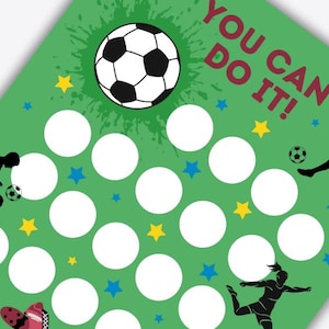 Soccer Reward Chart, Soccer Sticker Chart, Sports Reward Chart ...