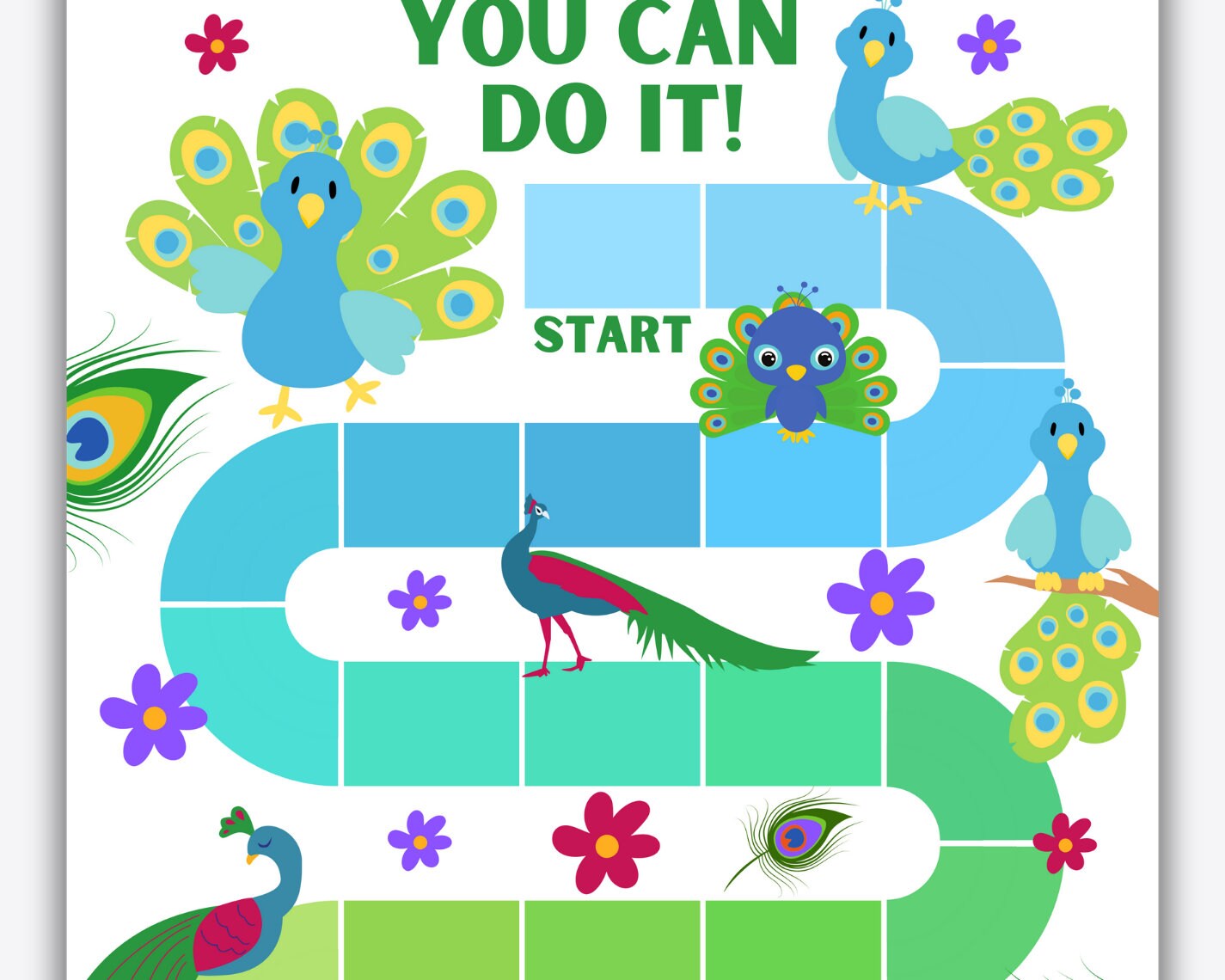 Printable Peacock Reward Chart: Kids Behavior Incentive (PDF) - Etsy