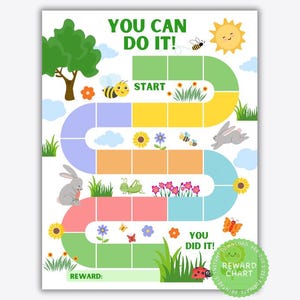 Summer Nature Reward Chart, Kids Sticker Chart, Behavior Chart ...