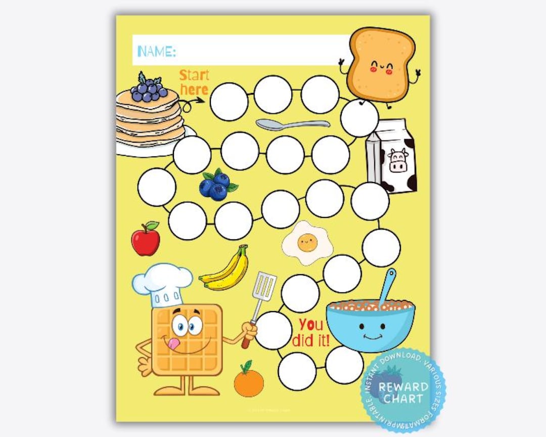 Printable Reward Chart, Food Reward Chart, Reward Chart Kids, Classroom ...