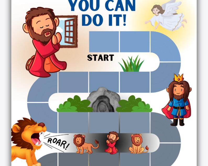 Daniel and the Lion's Den Reward Chart, Church School Sticker Chart for ...