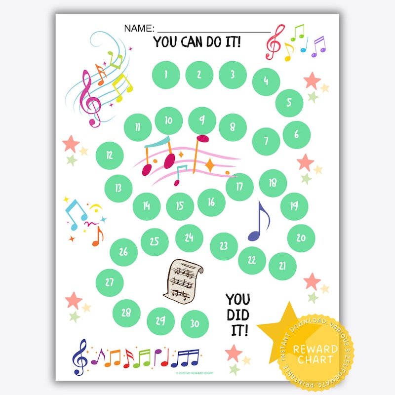 Cello Practice Printable - Etsy UK