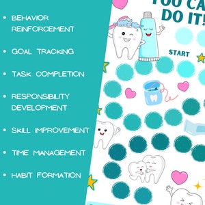 Reward Chart, Brush Your Teeth Reward Chart, Kids Reward Chart, Teeth ...